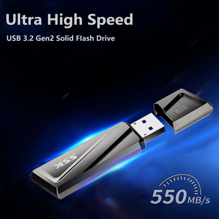 SSK 550MB/s USB Flash Drive 1TB 2TB 512G 256G USB3.2 Gen2 Flashdrive ...