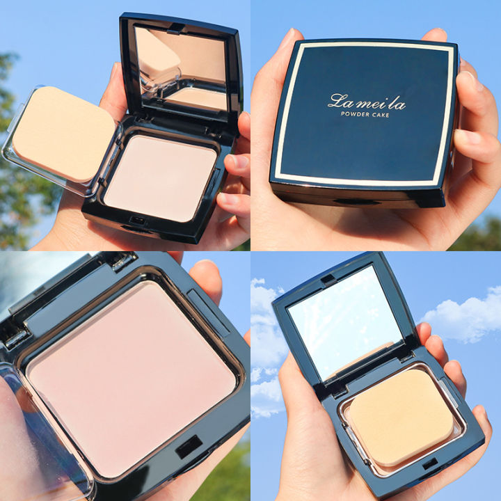Lameila Setting Powder Cake Compact Face Powder Makeup Finish Natural ...
