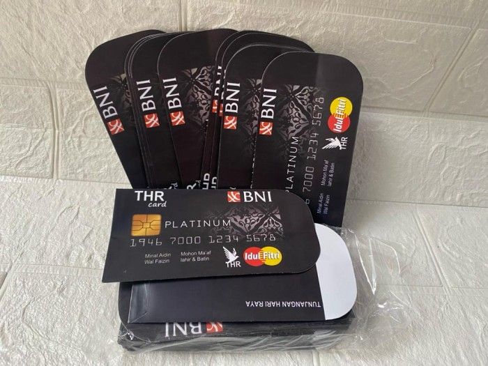 amplop ampau lebaran karakter atm medium isi 50 lembar - bni hitam ...