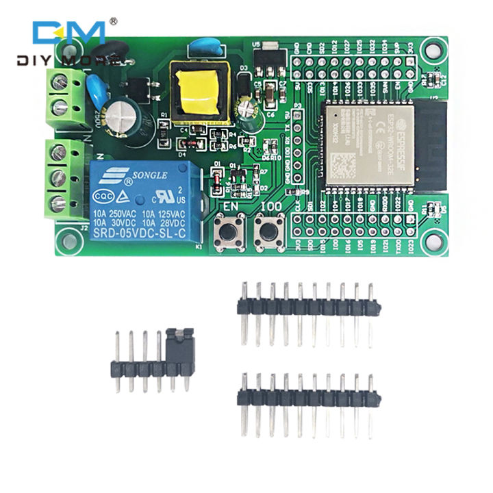 【100% Original】 Diymore ESP32 Single Relay Development Board Relay Module WiFi Bluetooth AC90 ...