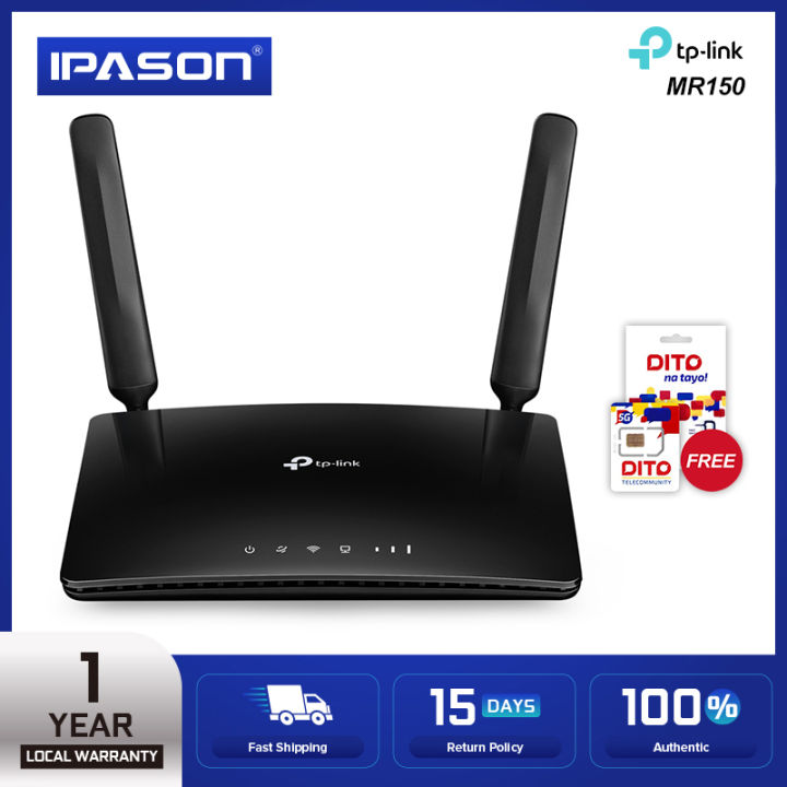 Tp-Link TL-MR150 300M Router Dito Sim Card 300 MBPS Wireless N 4G LTE ...