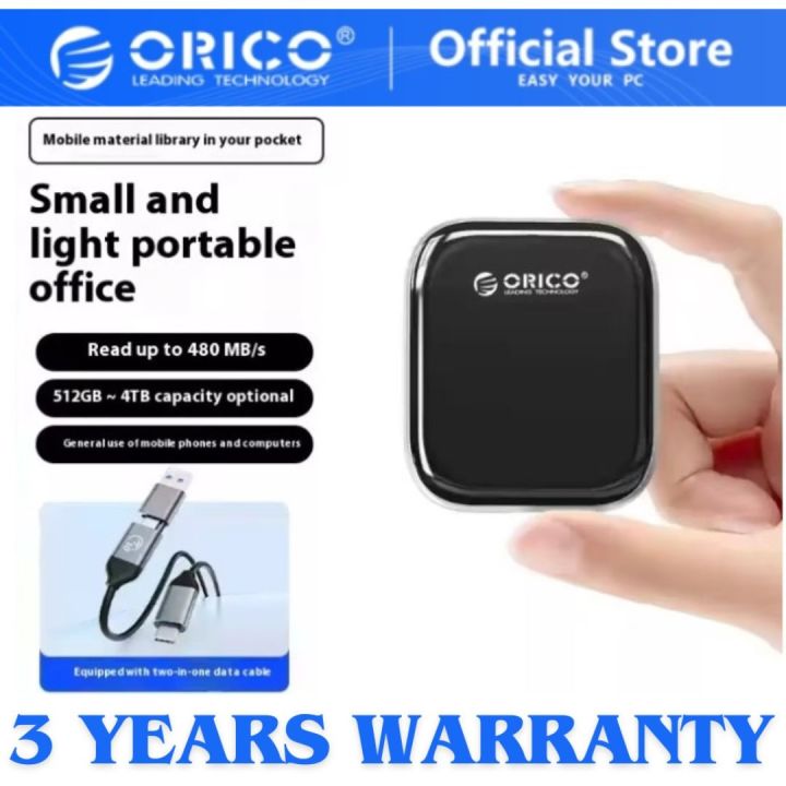ORICO Portable Externaal SSD 480MB/S, 5Gbps Speed, Type- C PSSD For Macbook Air, Pro, Laptop ...