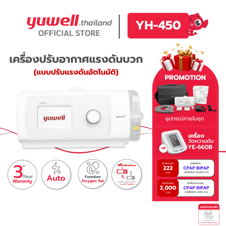 ต้องมีใบสั่งแพทย์เท่านั้น CPAP เครื่องช่วยนอนกรน ปรับแรงดันอัตโนมัติ ...
