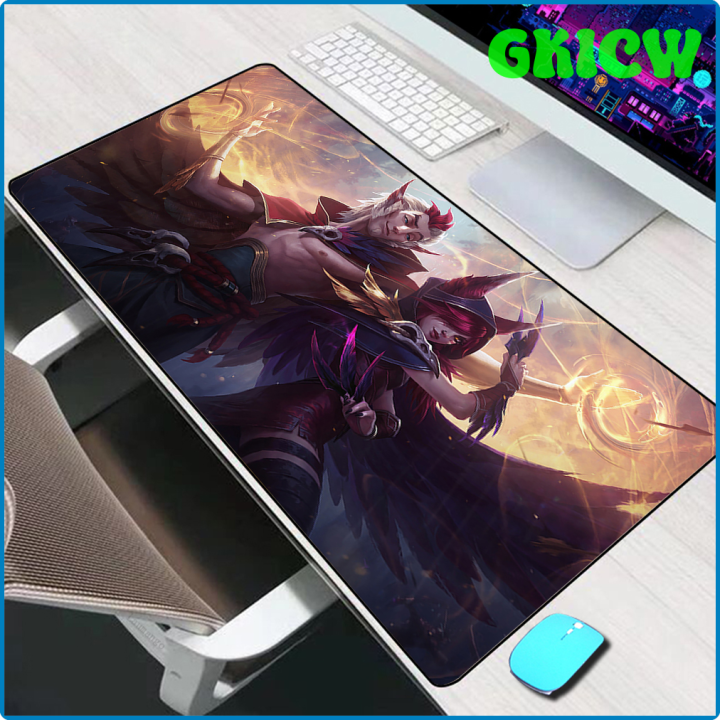 KIVHJ League of Legends Xayah Rakan Mouse Pad Large Gaming Accessories ...