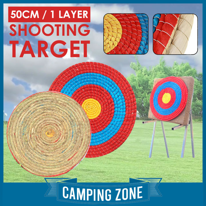 CAMPING ZONE 50cm 1Layer Target Butt Board Straw Grass Arrow Recurve ...