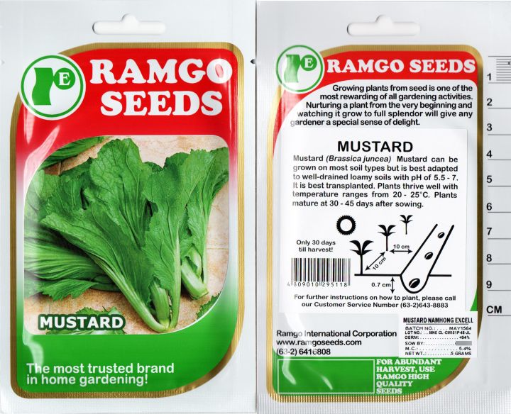 Ramgo Consumer Packet Seeds MUSTARD NAMHONG EXCEL | Lazada PH