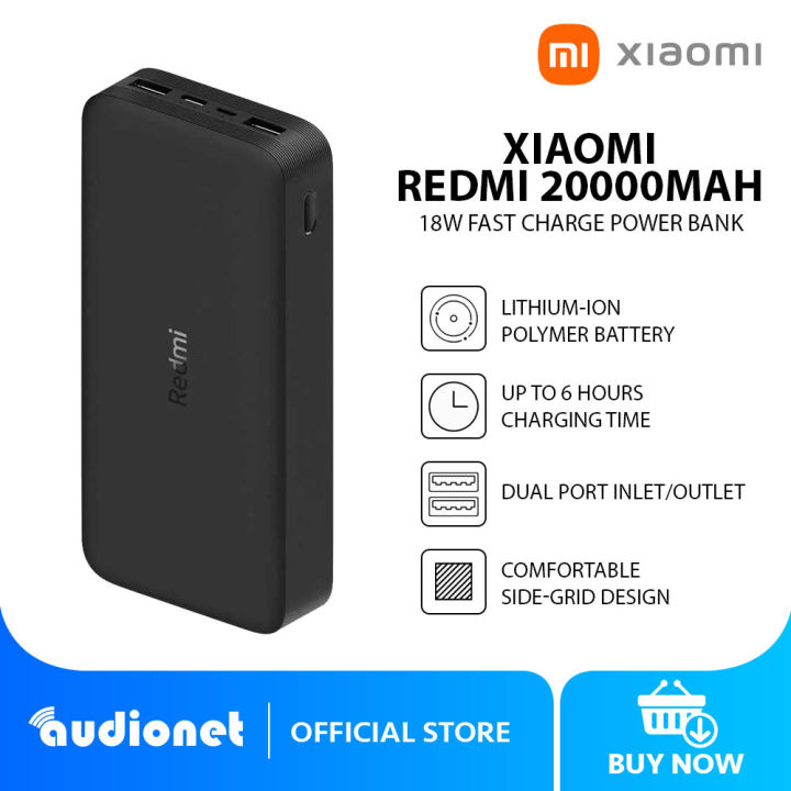 Xiaomi Redmi 18W 20000MAH Fast Charge Power Bank | Dual input ports ...
