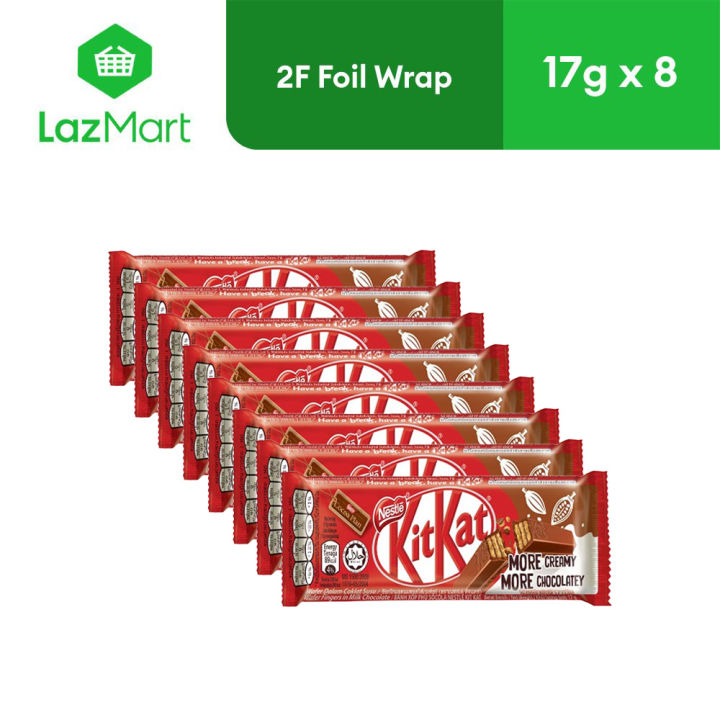 Kit Kat 2 Finger Foil Wrap 17g - Pack of 8 | Lazada PH