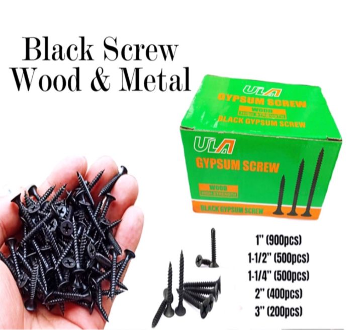 BLACK SCREW / BLACK GYPSUM SCREW for Metal & Wood gypsum screw for wood ...