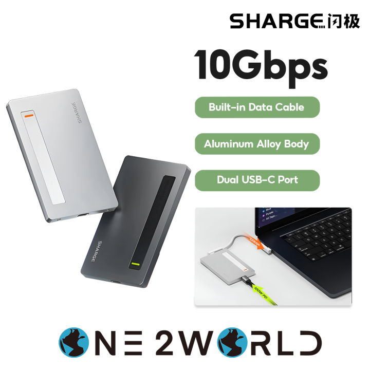 SHARGE Disk Plus M.2 NVMe SSD Enclosure with Active Cooling System ...