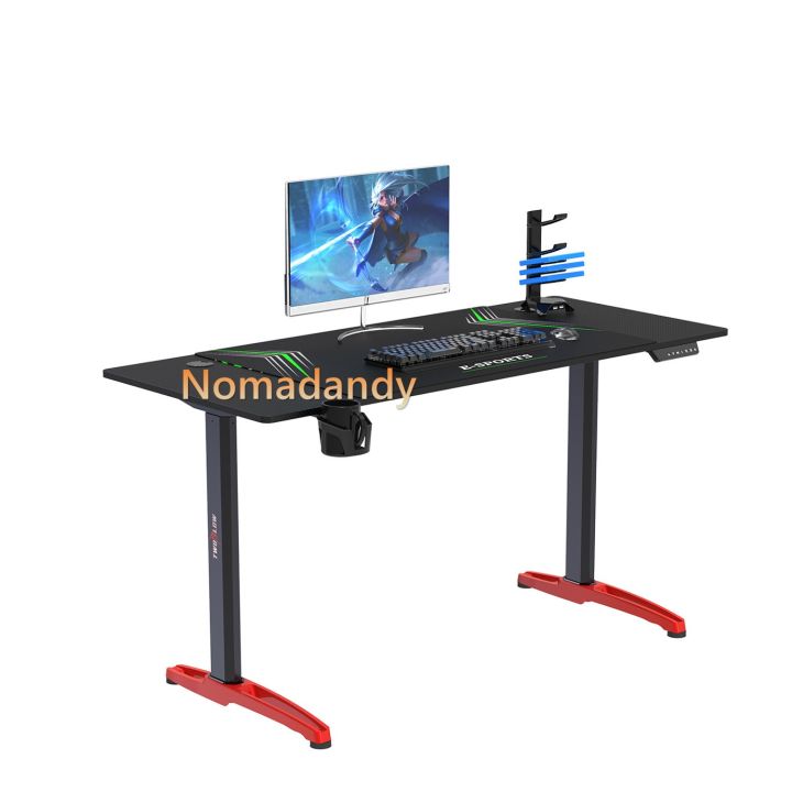 Dual Motor Electric Height Adjustable Gaming Desk Sit Stand Office Desk ...