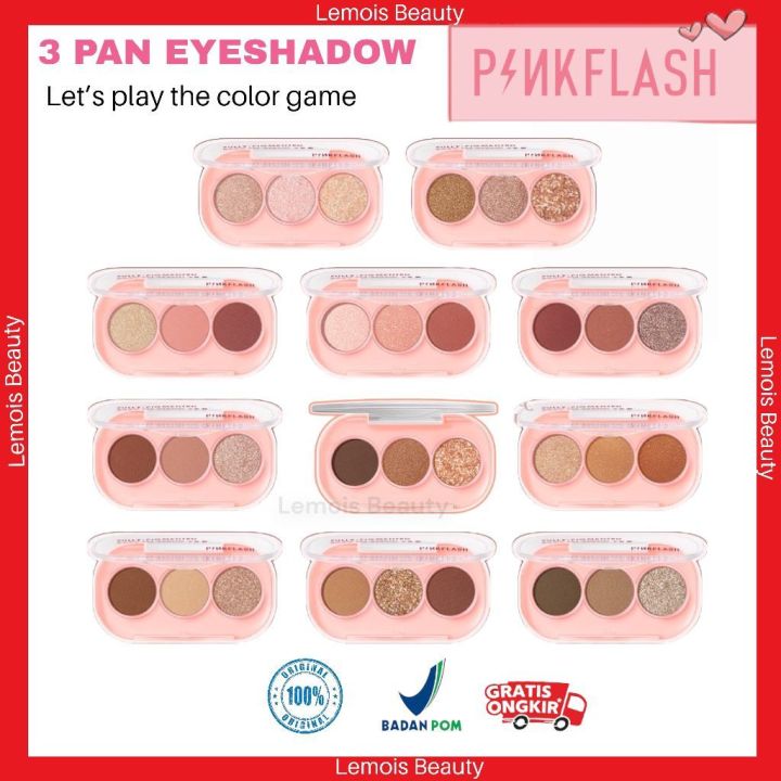 LemoisBeauty - Pinkflash 3 PAN EYESHADOW, 3 Shades Eye Shadow Palette ...