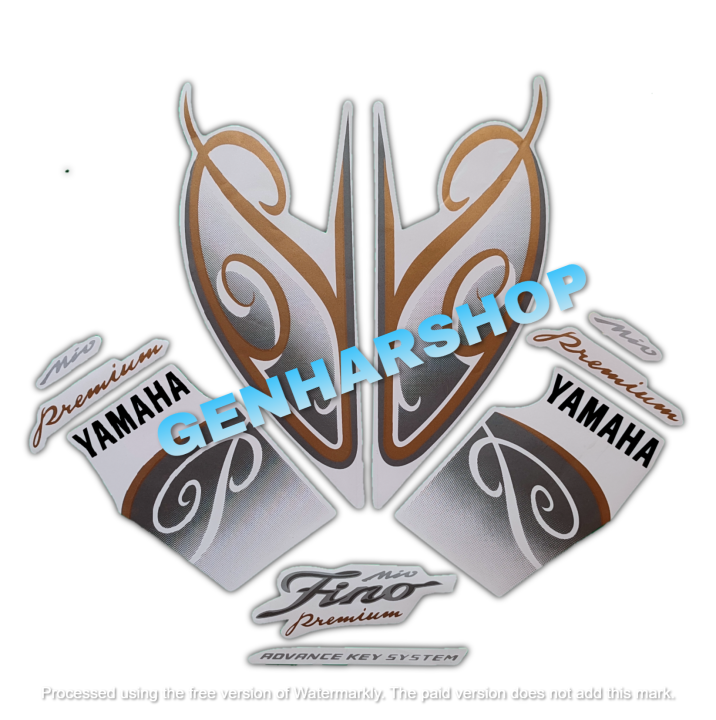 STIKER STRIPING MOTOR FINO PREMIUM 2019 PUTIH STANDAR FULL SET | Lazada ...