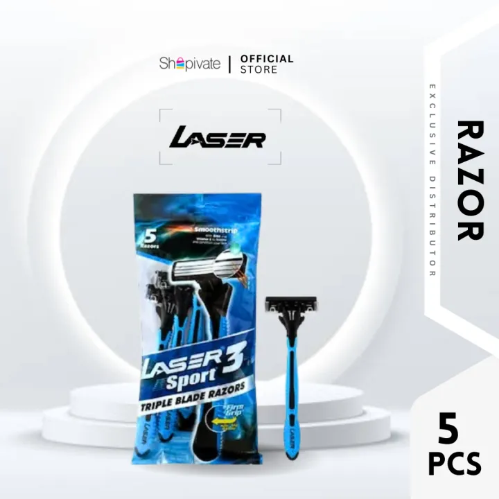 LASER SPORT 3+2 Firm GripTriple Blade Razor (5 PCS) | Lazada