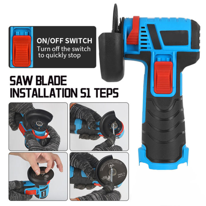 Mini Angle Grinder Cordless Polishing Grinding Machine Diamond Cutting ...