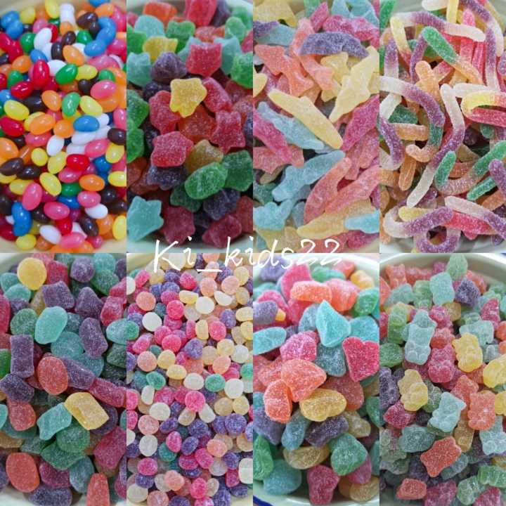 GULA JELLY 100gm/ ASSORTED SHAPE GUMMY CANDY/ MIXED FRUIT PASTILLES ...