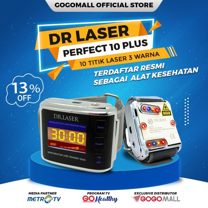 DR LASER PERFECT 10 PLUS ALAT TERAPI KESEHATAN DENGAN AKULASER 10 Titik ...