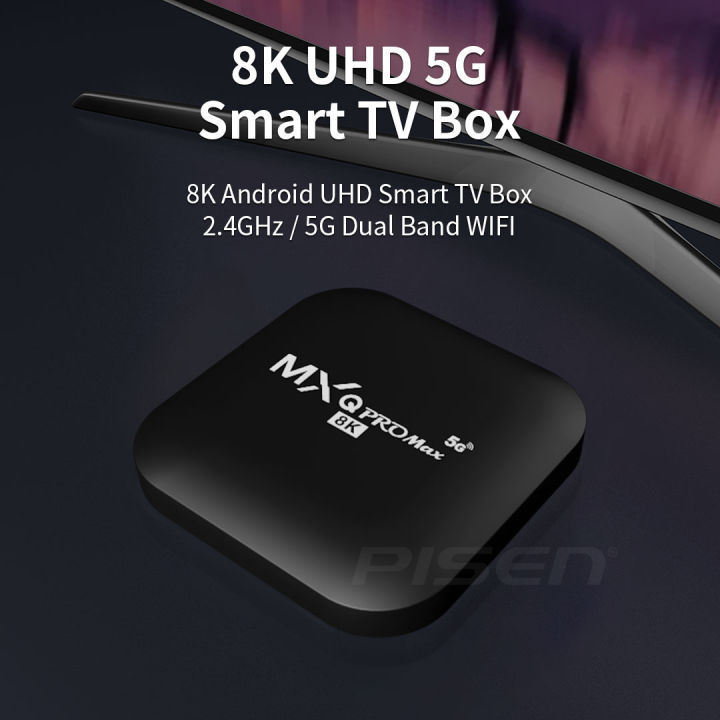 MX Q Pro Max 8K UHD 5G 16+256G Android Dual-band Wi-Fi Color Ultra HD ...