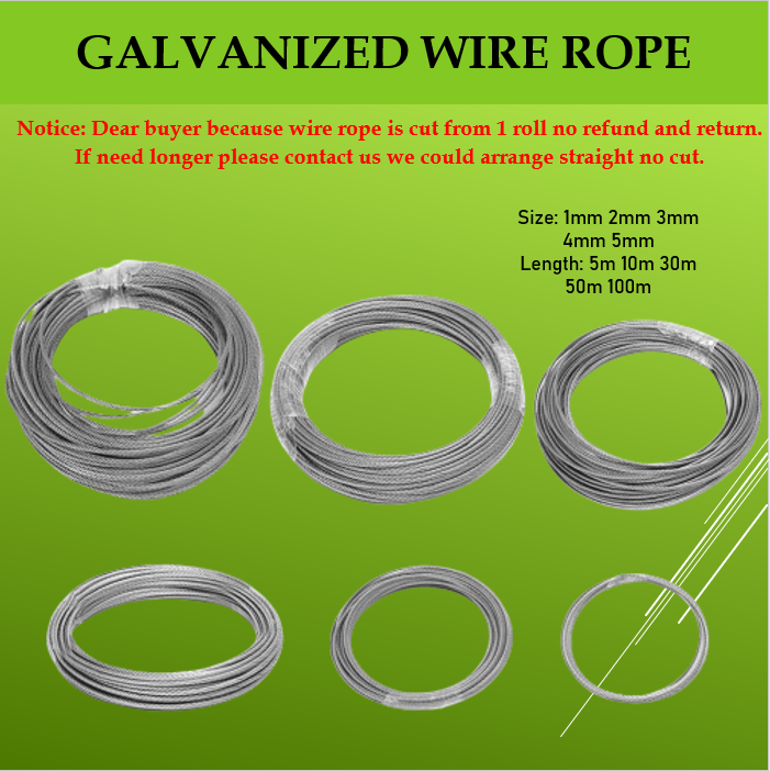 Steel Cable 1mm-5mm 5m-100m Galvanized Steel Wire Rope Steel Wire Rope ...