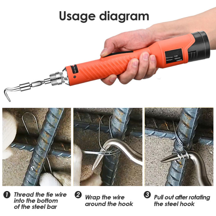 Electric Steel Tying Machine Semi-Automatic Tool Hooking Hooking ...