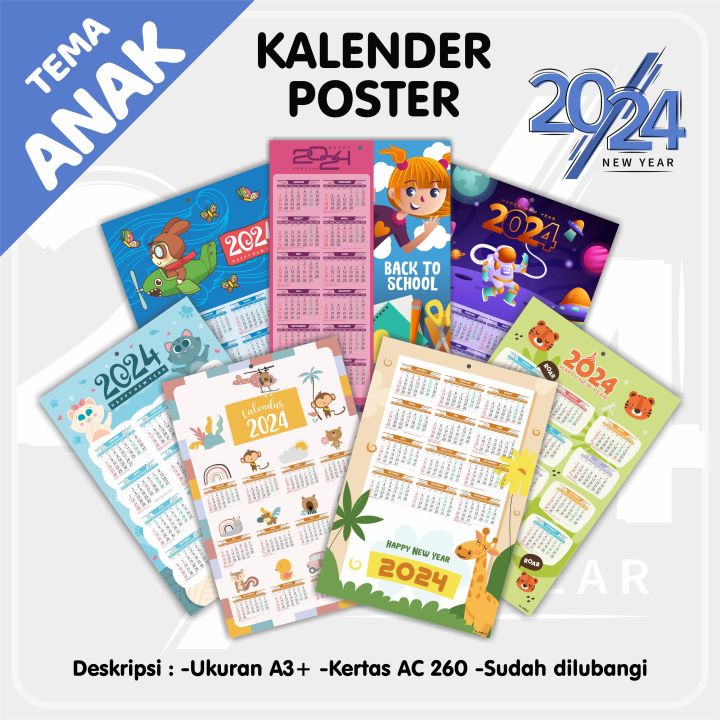 Kalender tema ANAK - kalender poster dinding - kalender dinding estetik ...