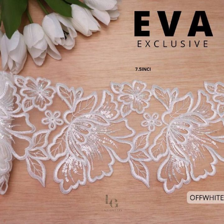 0.5m x 7.5 Inch Lace Border - Eva Exclusive by Lace Gallery | Lazada