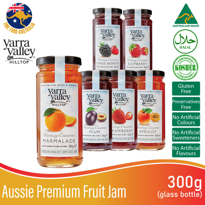 Australia's Yarra Valley Hilltop Fruit Jam 300g - Authentic Flavour ...