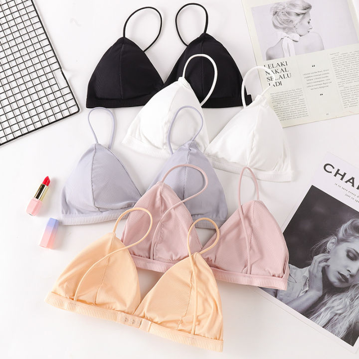 French Triangle Cup Underwear Special Bra Thin Bra Wireless Thin Strap ...
