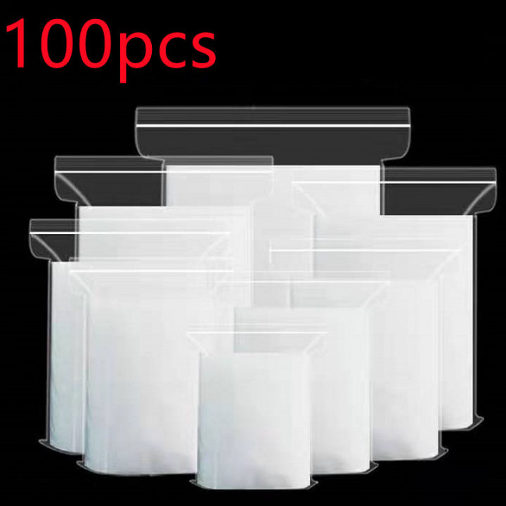 [Jealous Girl] 100Pcs Resealable Zip Bags Vacuum Fresh OPP Bag Self Seal Clear Plastic Poly Bag ...