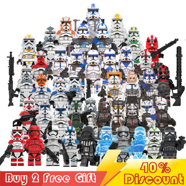 Stars Wars Building Blocks Toy Clone Force 99 Imperial Stormtrooper Rex ...