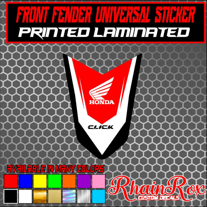 honda click front fender sticker printed laminated | Lazada PH