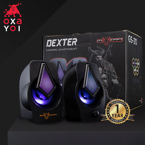 Gaming Speaker with RGB LED Light OXAYOI Dexter Esports GS20 / 1 Year ...