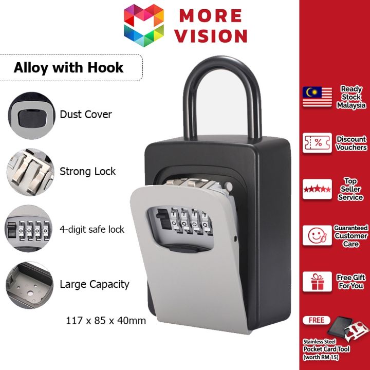Key Locker Storage Security Lock Box Home Stay Wall Mounted Metal ...