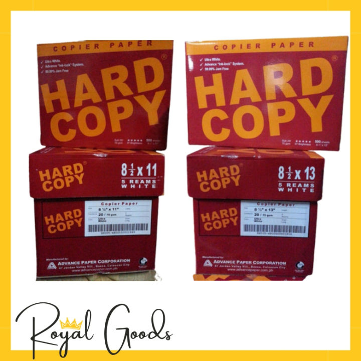 Hard Copy Bond Paper (Short, Long, A4) | Lazada PH