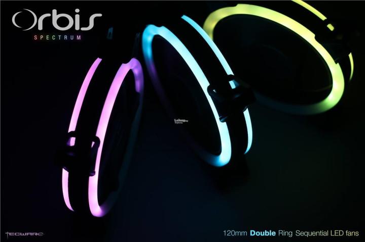Tecware Orbis Spectrum 120mm RGB Starter KIT-Triple Fans or Single pack ...