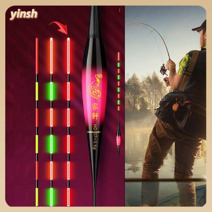 YINSH ตัวบอกสถานะ ทุ่นตกปลาอิเล็กทรอนิกส์ ท่อดริฟท์ลื่น ไฟ2ดวง ที่อบ ...