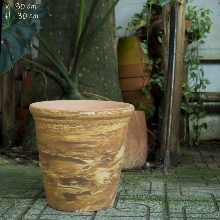 Chậu Gốm Đất Nung Ly Rèm Loang Marble - Gốm Sứ Sân Vườn | Lazada.vn