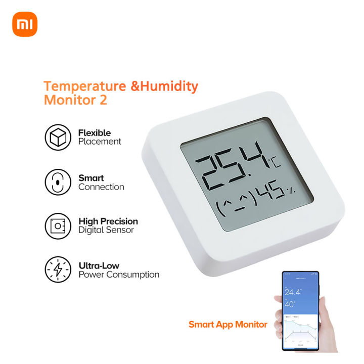 Xiaomi Mi Temperature and Humidity Monitor 2 High Precision Sensor ...