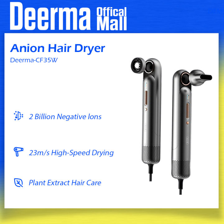 Deerma Hair Dryer CF35W High Speed Negative Ion Care Fast Drying ...
