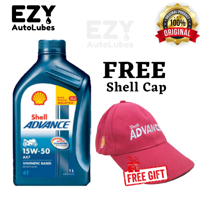 Shell Advance AX7 15W50 4T 1L FOC Shell Advance Cap👉 PASARAN MALAYSIA ...