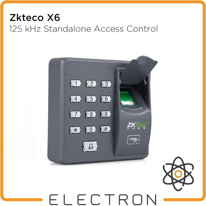 ZKTECO X6 FINGERPRINT RFID 125KHZ PIN STANDALONE ACCESS CONTROL AKSES ...
