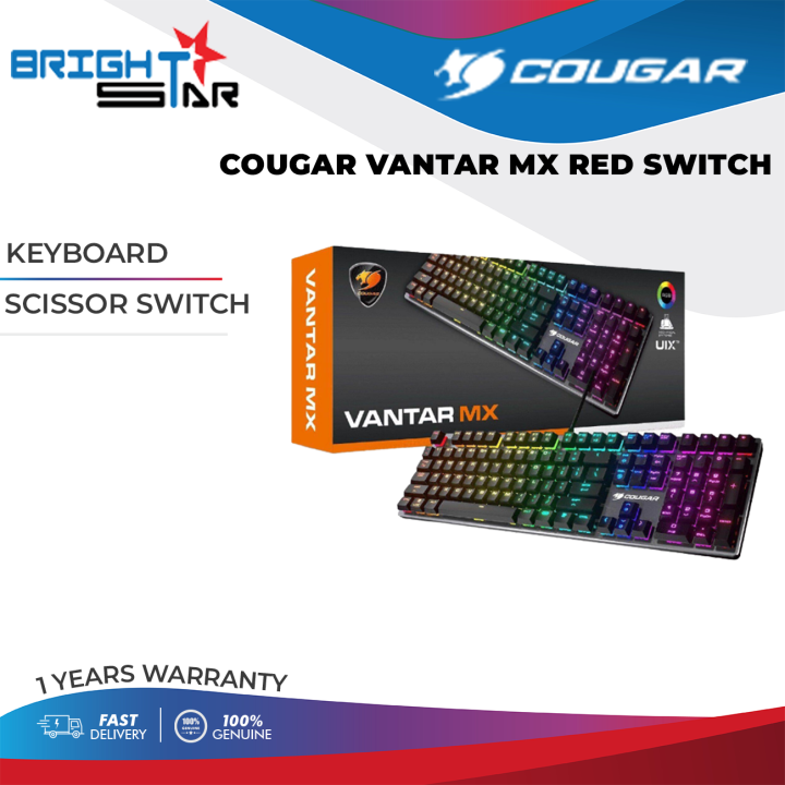 Cougar Vantar MX RGB Scissor Switch Gaming Keyboard Red Switch | Lazada