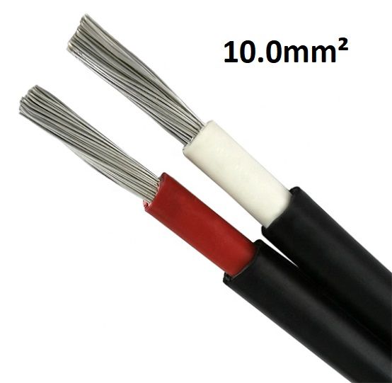 Solar DC Cable Twin Core Double Insulation 2 x 10.0mm² - 1 Meter | Lazada