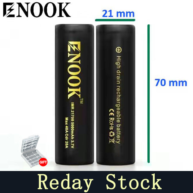 Enook 21700 5000mAh Max 40A rechargeable 3.7V battery for battery pack ...