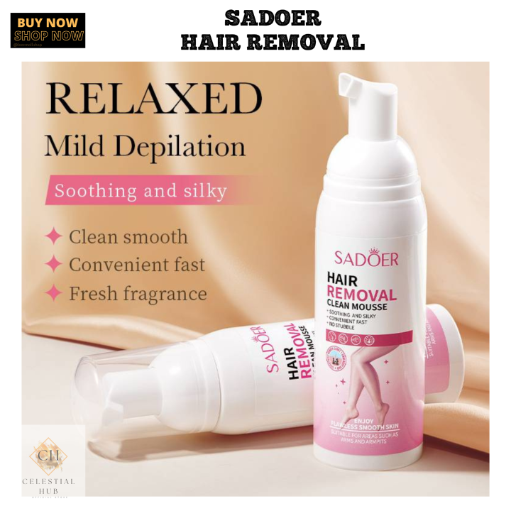 Sadoer Hair Removal Clean Mousse Gentle Non-Irritating Hair Removal ...