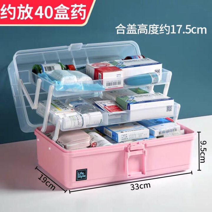 Medicine cabinet with multilayer high-capacity portable medical ...