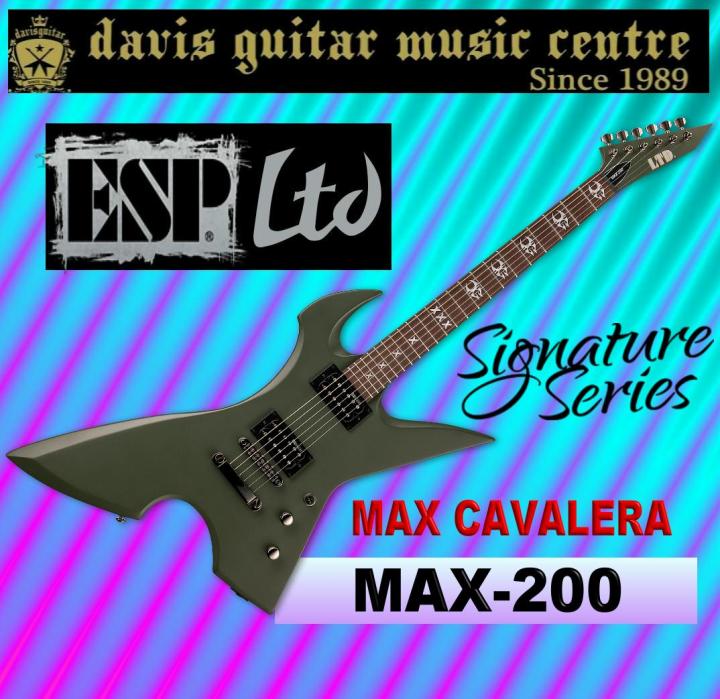 ESP LTD Max Cavalera MAX-200 MILITARY GREEN SATIN Electric Guitar ...