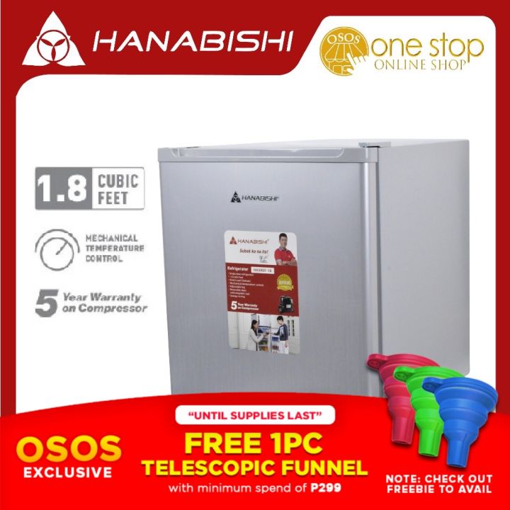 COD HANABISHI Original 1.8 Cubic ft. Single Door Refrigerator Ref ...