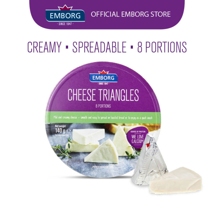 EMBORG Cheese Triangles 140g | Lazada PH