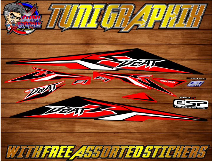 Honda Beat Fi v2 Stock Decals ( Ver3 Design ) | Lazada PH